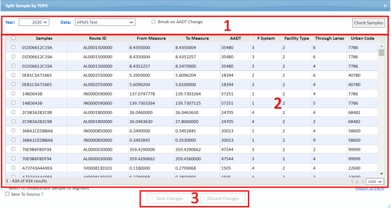 Split Sample by TOPS – ALDOT - PMG Software Professionals
