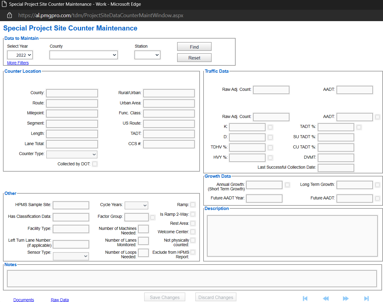 Project Counters – ALDOT - PMG Software Professionals