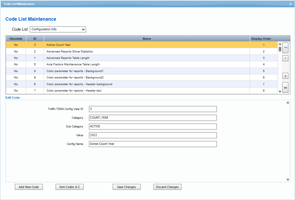 Code Lists – ALDOT - PMG Software Professionals