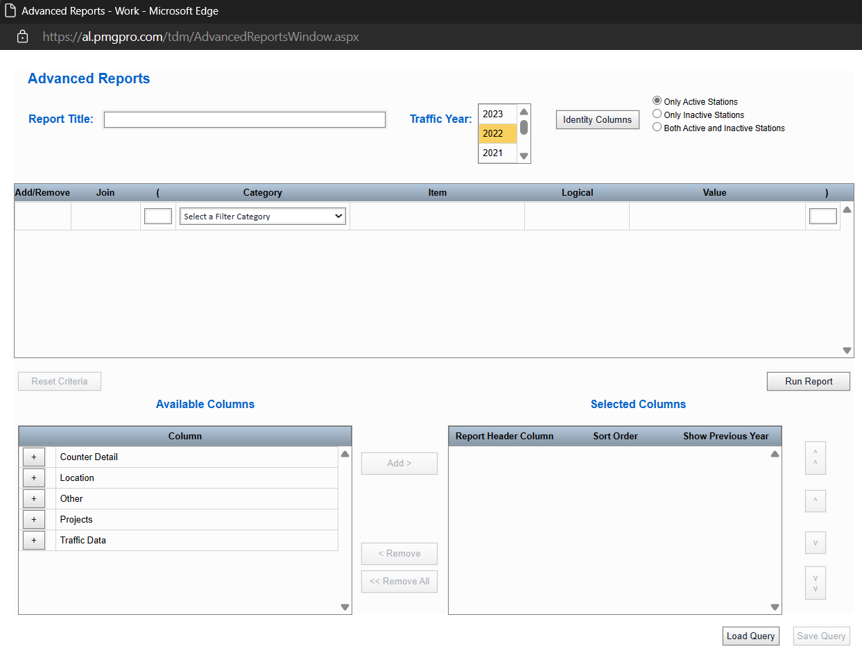 Advanced Reports – ALDOT - PMG Software Professionals